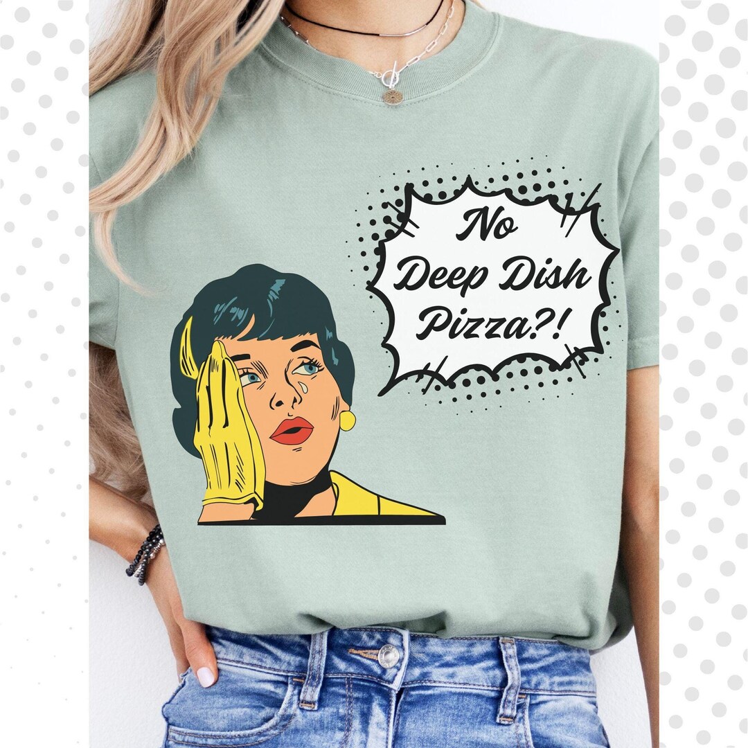 Retro Comic Style Pizza T-shirt,unisex Vintage 90s Chicago Deep Dish ...