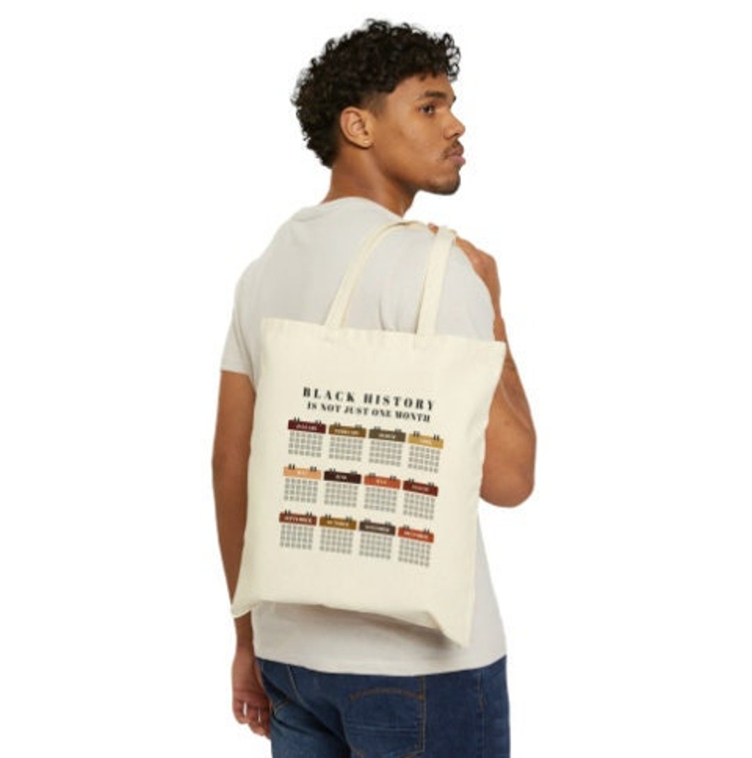 Black History Month Cotton Canvas Tote Bag, Black History Celebration ...