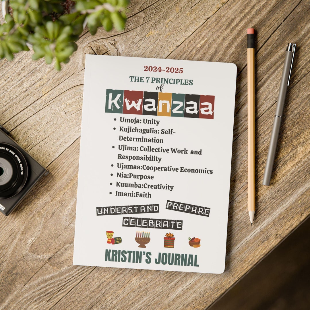 Personalized Kwanzaa 7 Principles Journal Gift, Custom African-american ...