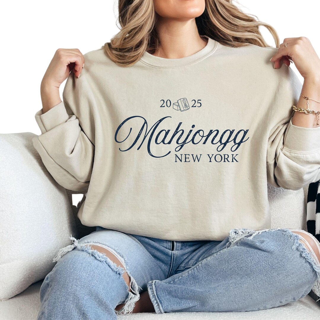 Mahjong City Sweatshirt, Custom Mahj Social Club Game Host Gift - Etsy