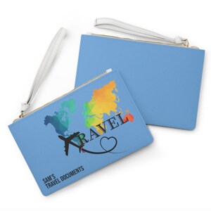 Personalized Family Travel Documents Clutch Bag Pouch, Vacation ...