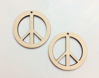 Unfinished Wood Peace Sign | Etsy