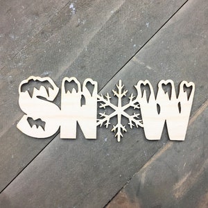 Snow Wood Laser Cutout, Holiday Cutouts, Christmas Cutouts, Laser Cut ...