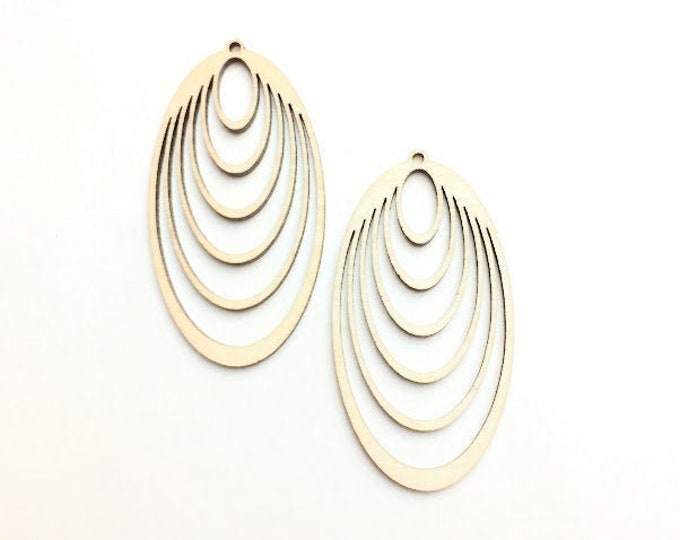 Multiple Ovals Earring Blanks DIY Wood Earring Blanks DIY Craft ...