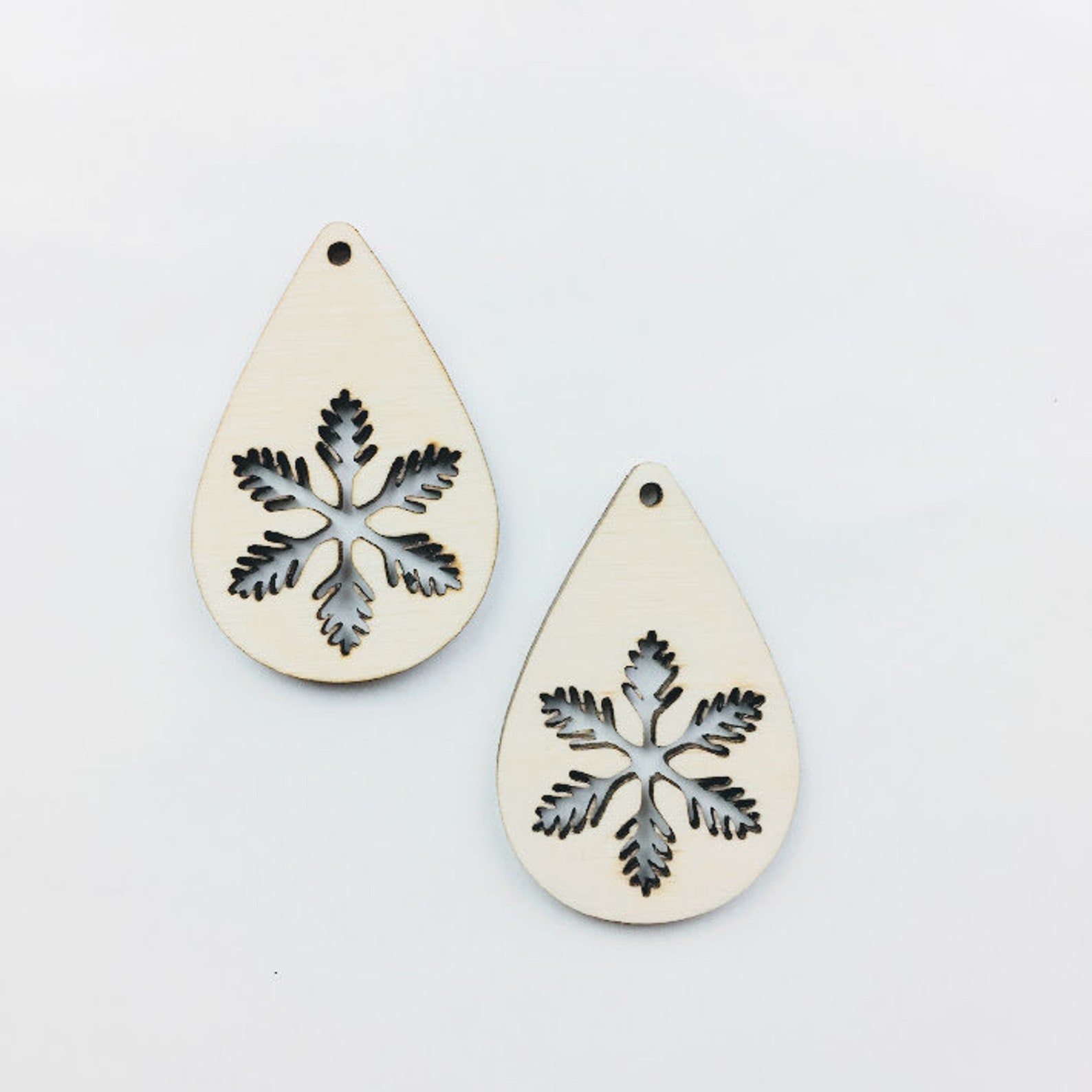 Snowflake Earring Blanks DIY Wood Earring Blanks DIY Craft Earrings ...