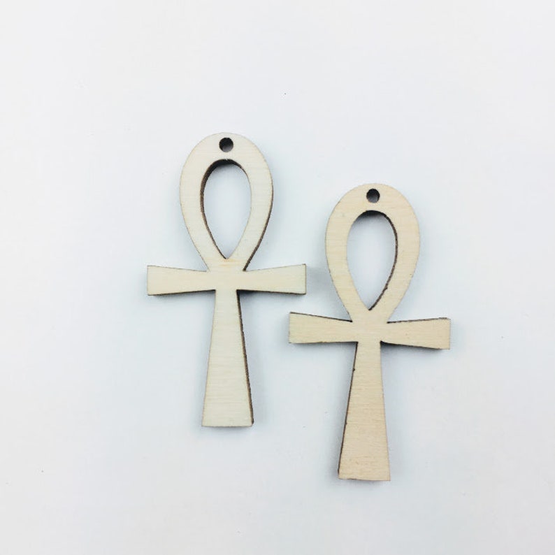 DIY Ankh Shape Wood Earring Blanks DIY Craft Earrings Laser - Etsy