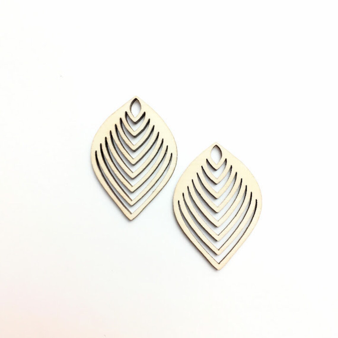 Abstract Leaf Earring Blanks DIY Wood Earring Blanks DIY Craft - Etsy