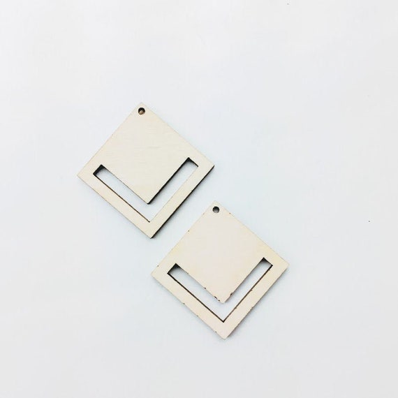 Diamond Shaped Earring Blanks DIY Wood Earring Blanks DIY | Etsy