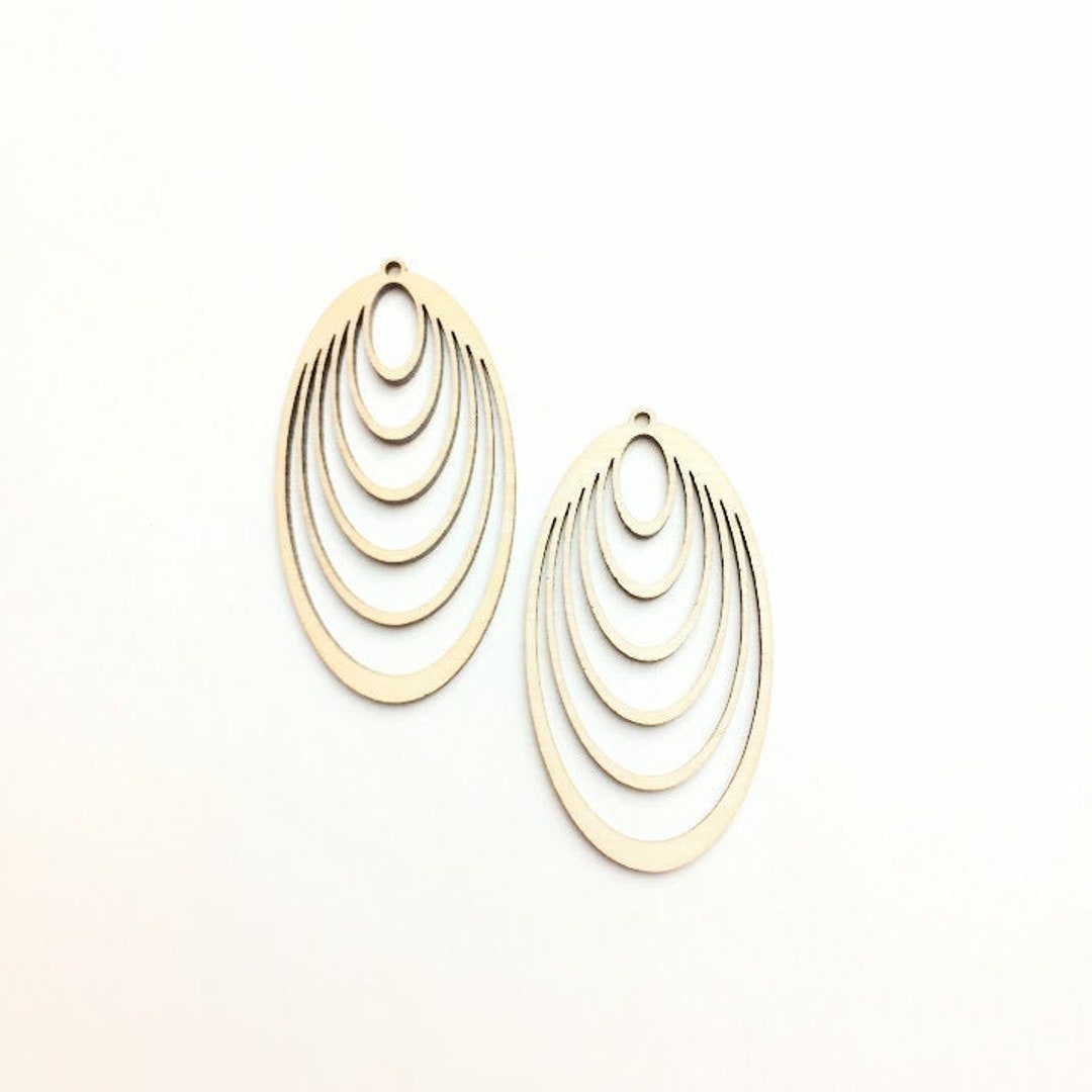 Multiple Ovals Earring Blanks DIY Wood Earring Blanks DIY Craft ...