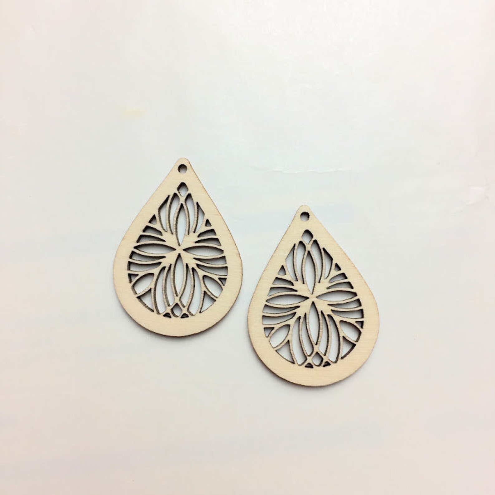 Teardrop Earring Blanks DIY Wood Earring Blanks DIY Craft | Etsy