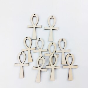 DIY Ankh Shape Wood Earring Blanks DIY Craft Earrings Laser Cut Wood ...