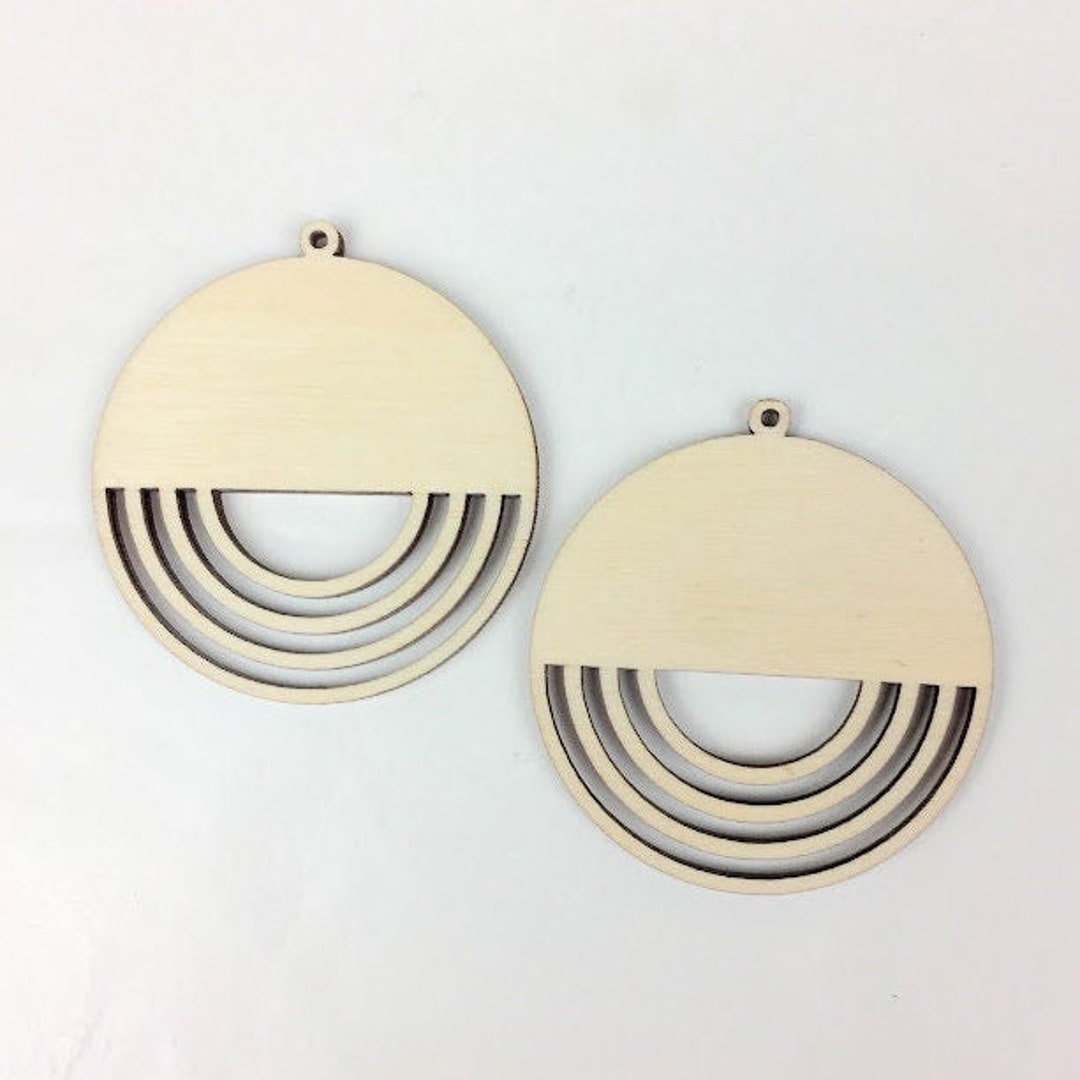 Round Macrame Earring Blanks DIY Wood Earring Blanks DIY Craft - Etsy