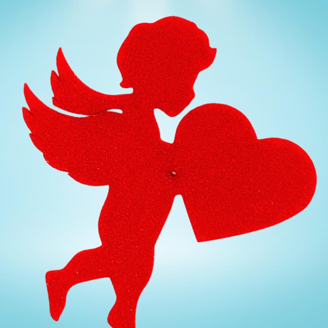 3D Printed, Cupid With Heart, Multiple Sizes, Multiple Colors, Holiday ...