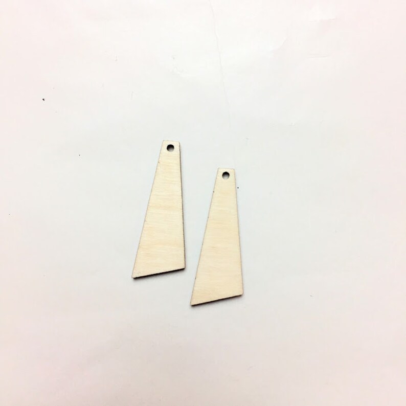 Tapered Rectangle Shape Earring Blanks DIY Wood Earring DIY | Etsy