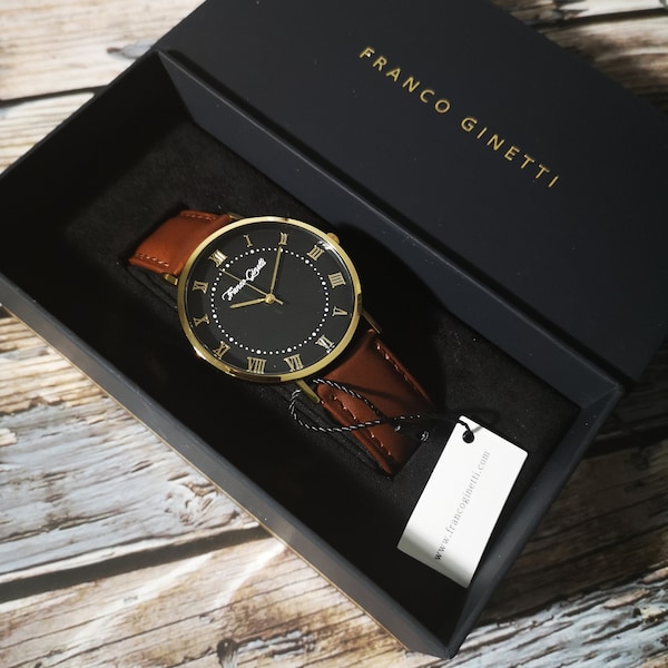 Gold and Brown Watch - Etsy