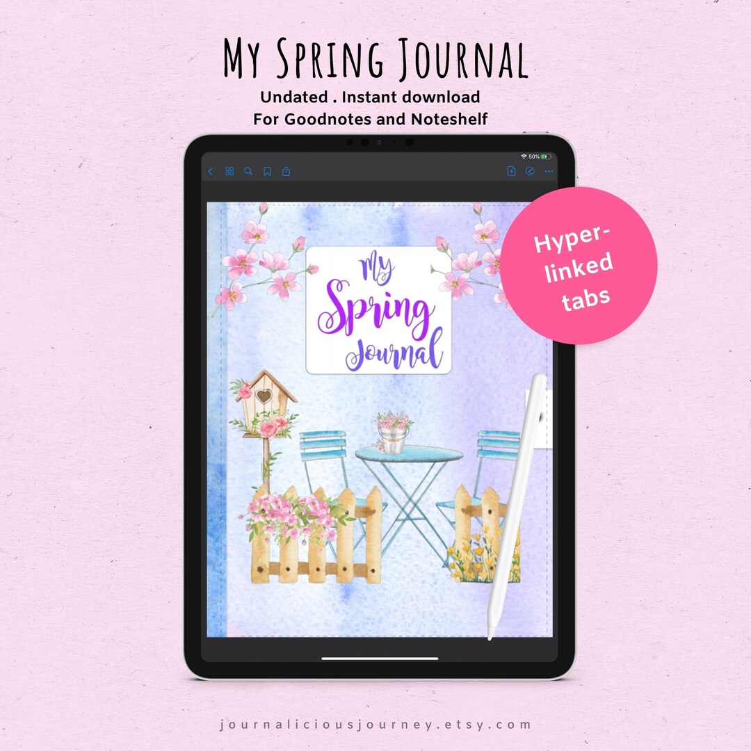 My Spring Digital Journal Instant Download Undated Yearly Planner Goal ...