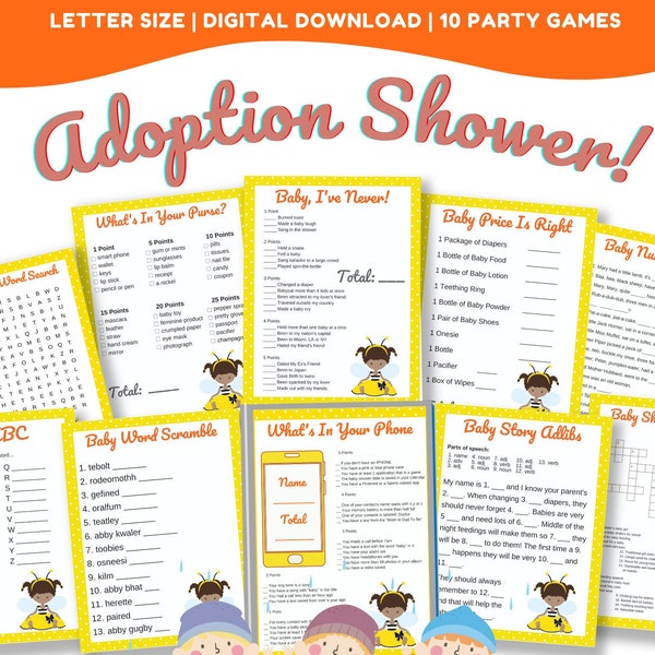 Adoption Shower Party Games for the Adoptive Parent Celebrating the ...