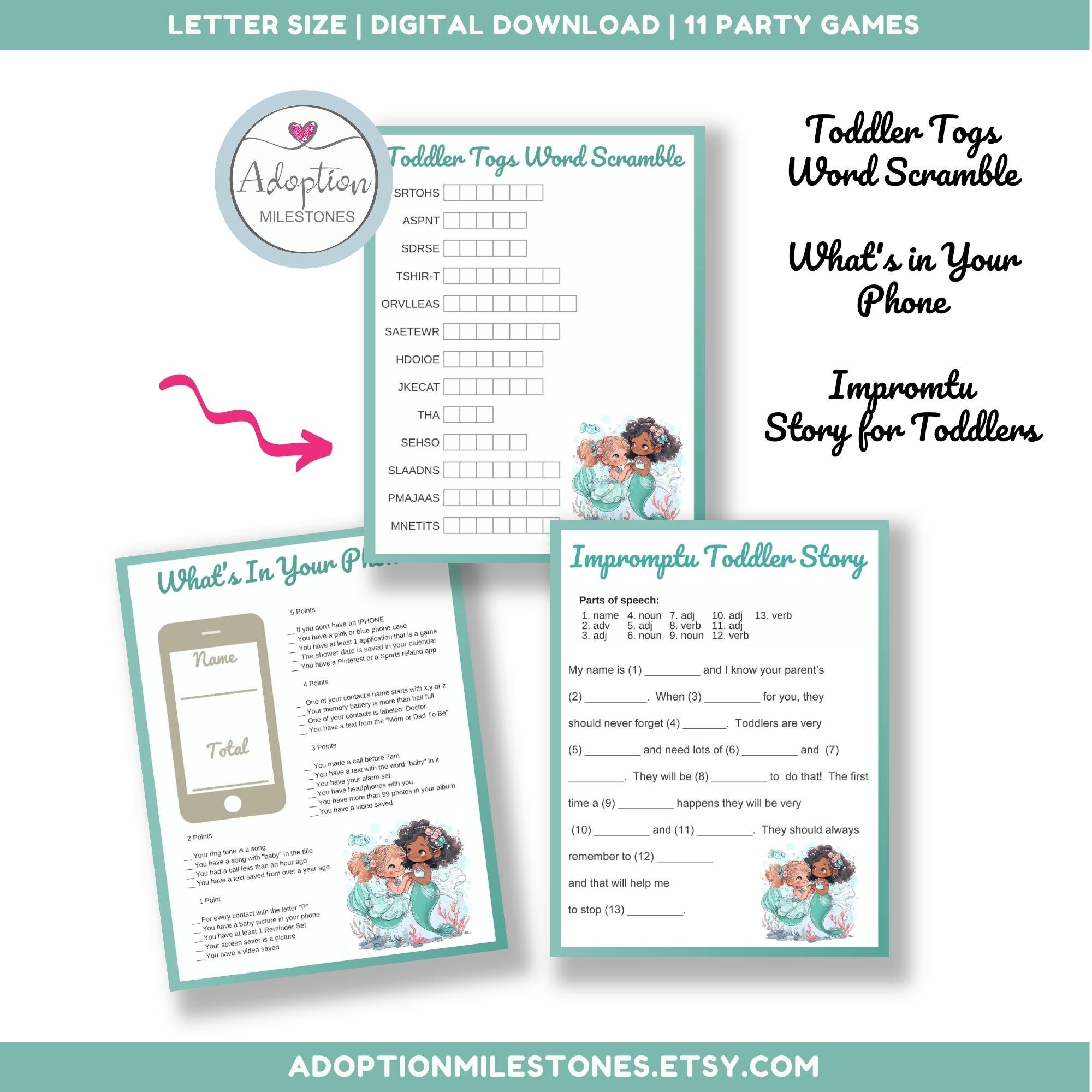 Adoption Shower Party Games for the Adoptive Parent | Celebrating the ...