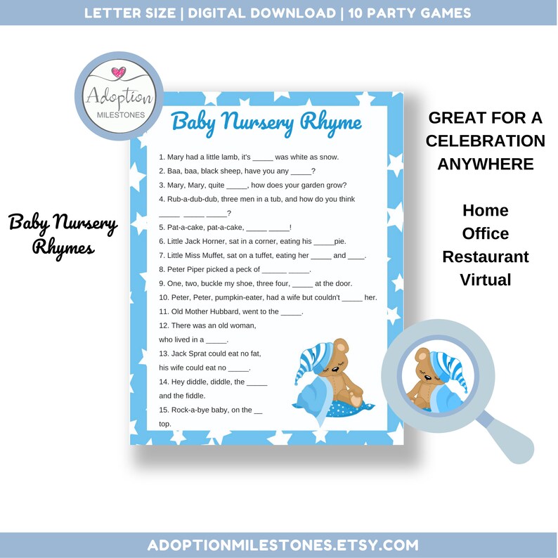 Adoption Shower Party Games for the Adoptive Parent | Celebrating the ...