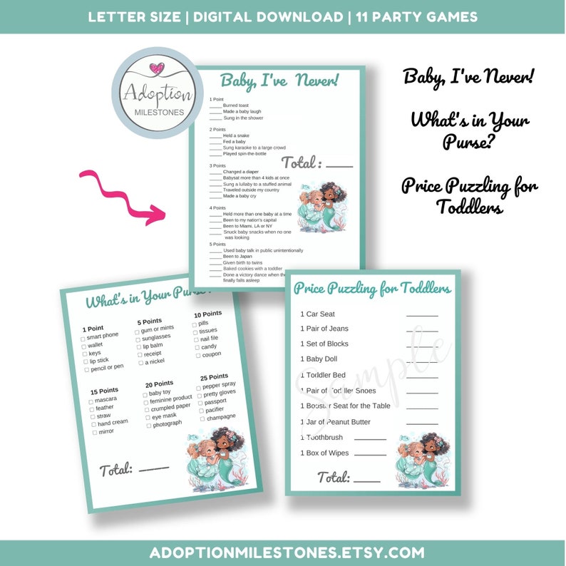 Adoption Shower Party Games for the Adoptive Parent Celebrating the ...