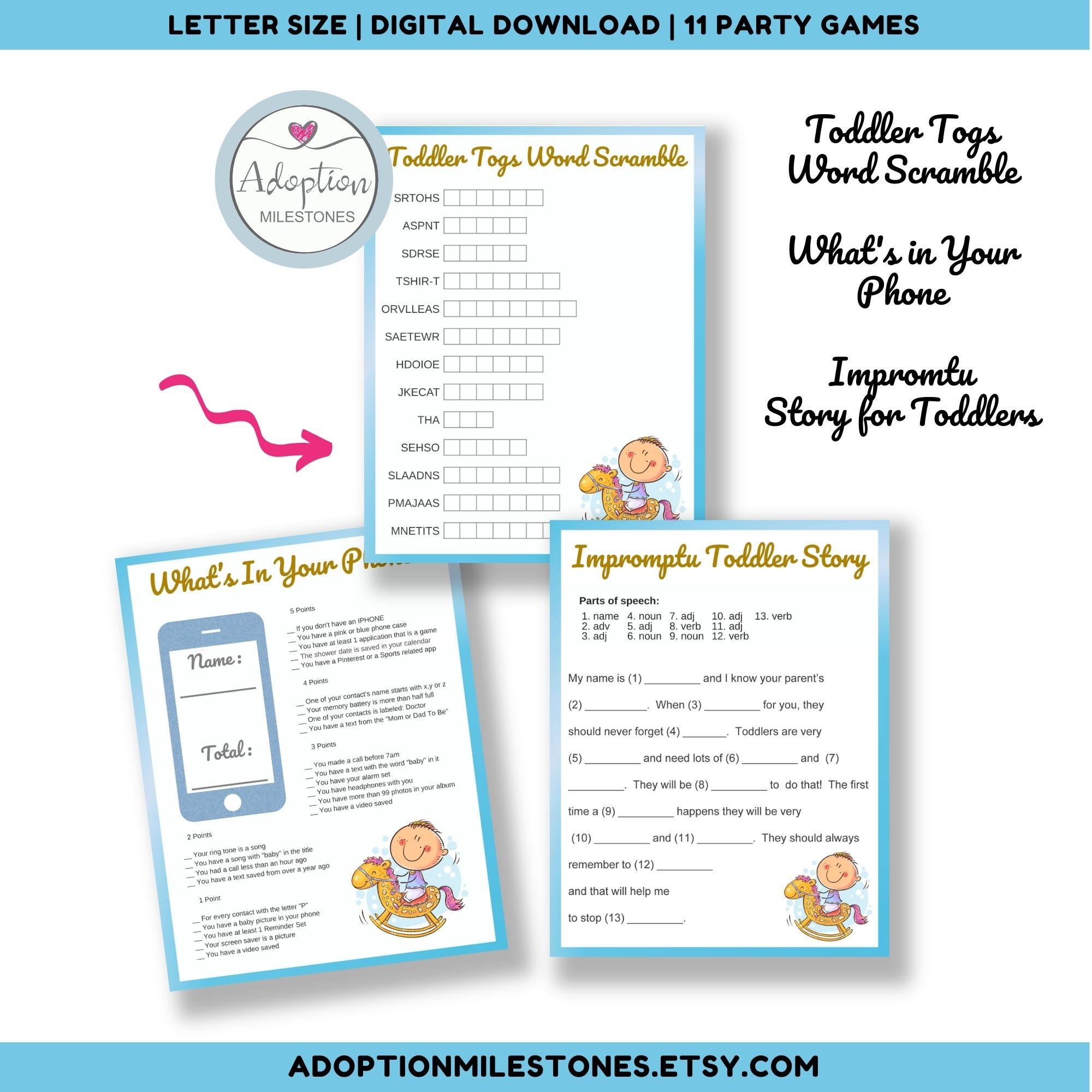 Adoption Shower Party Games for the Adoptive Parent | Celebrating the ...