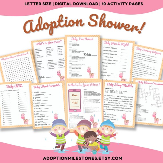 Adoption Shower Party Games for the Adoptive Parent | Etsy