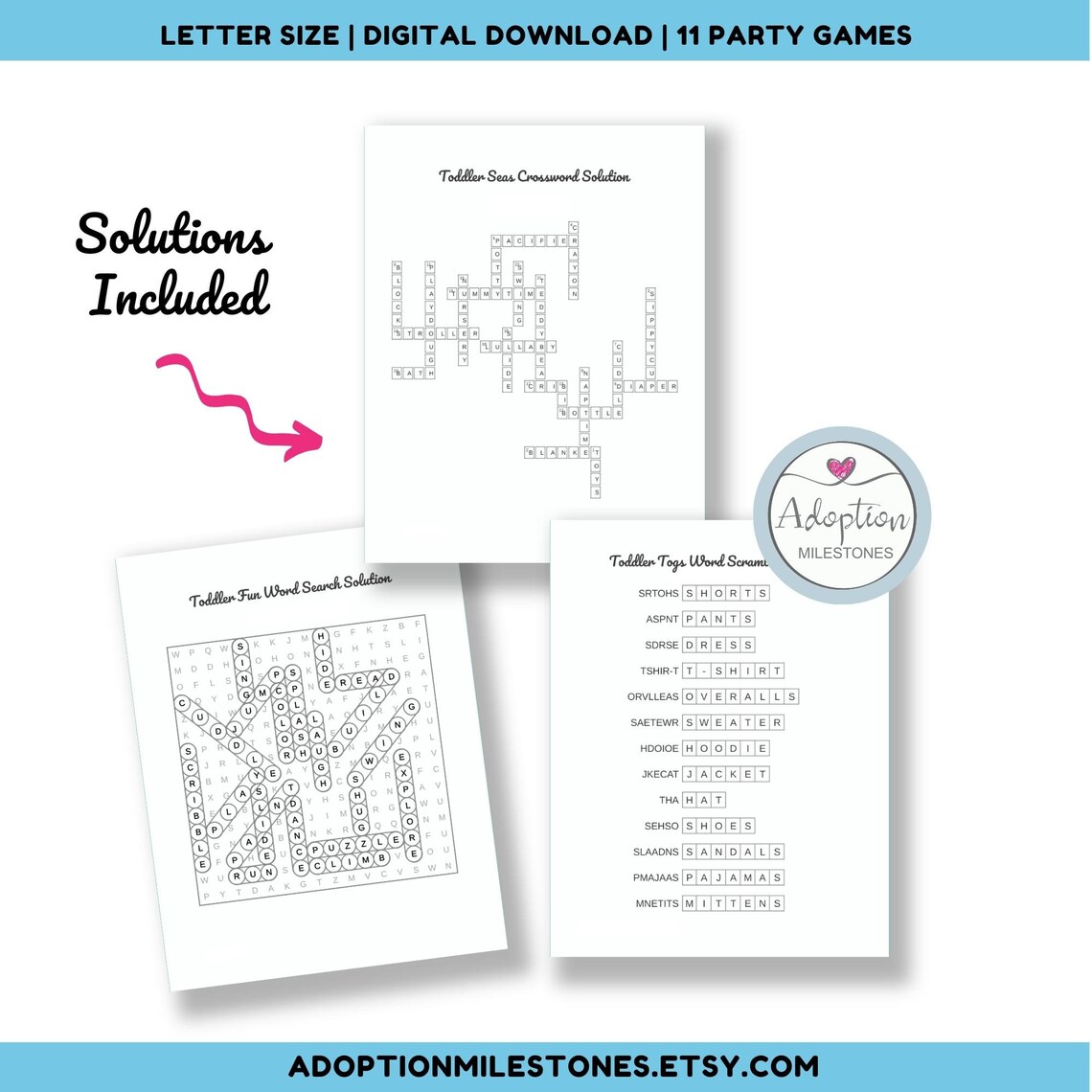 Adoption Shower Party Games for the Adoptive Parent Celebrating the ...