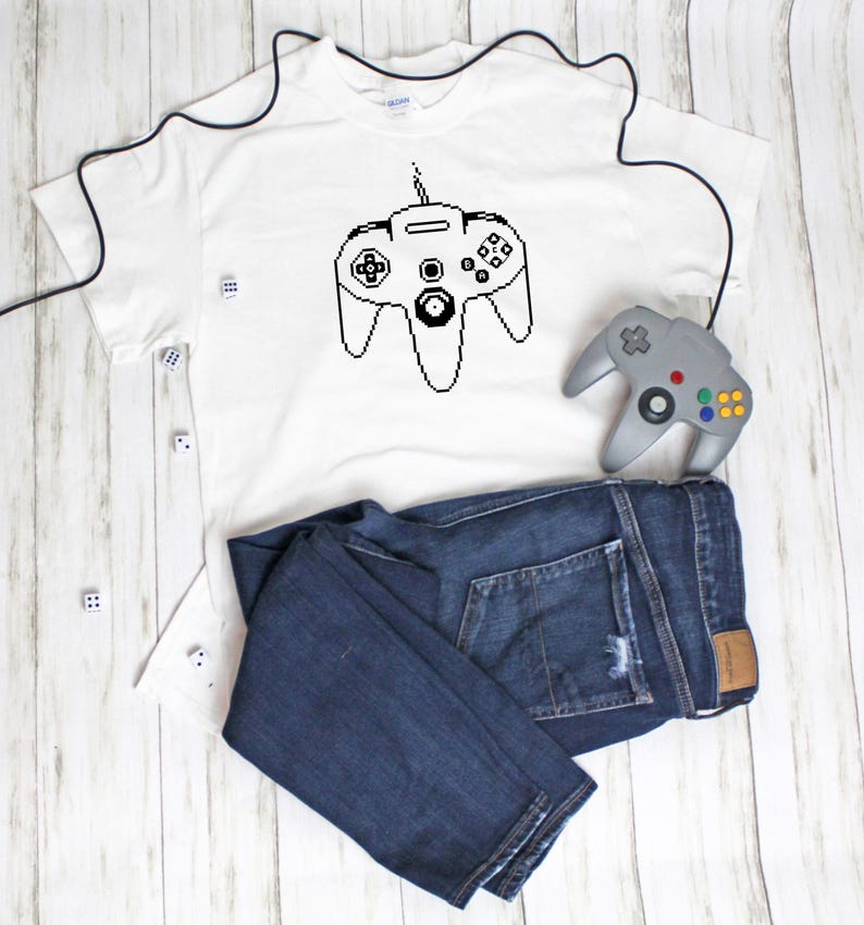 Retro N64 Controller SVG PNG | Pixel Game Controller Digital Download ...