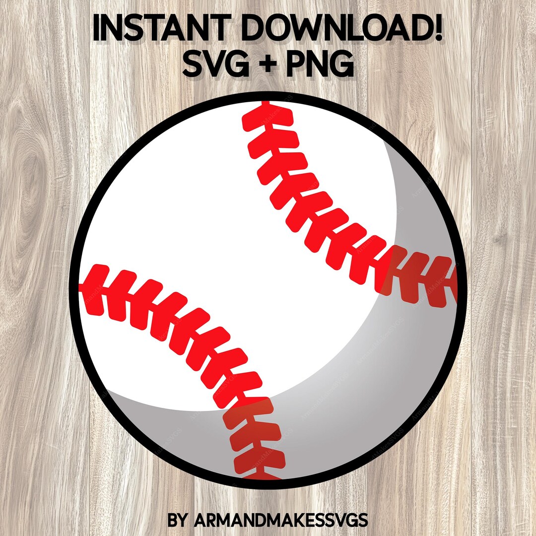 3D Baseball SVG PNG | Sports Ball Cut File | Instant Download - Etsy