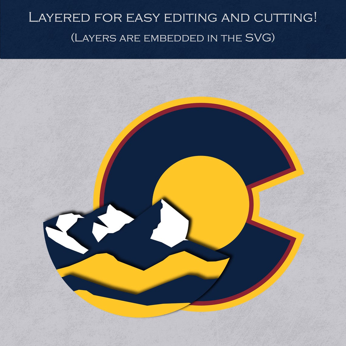 Denver Nuggets Inspired Colorado Mountain SVG | Colorado Flag C Style ...