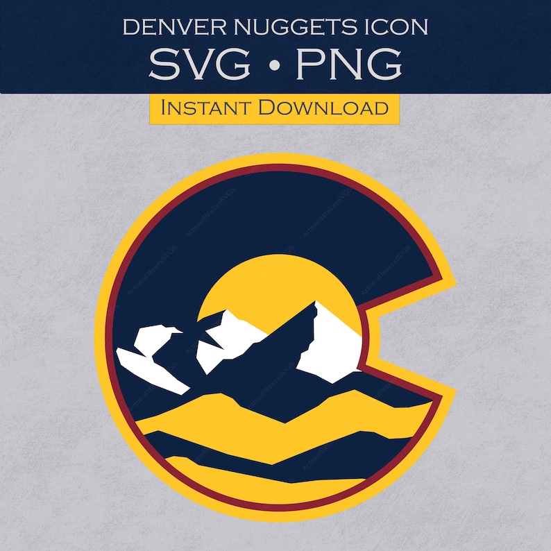 Denver Nuggets Inspired Colorado Mountain SVG | Colorado Flag C Style ...
