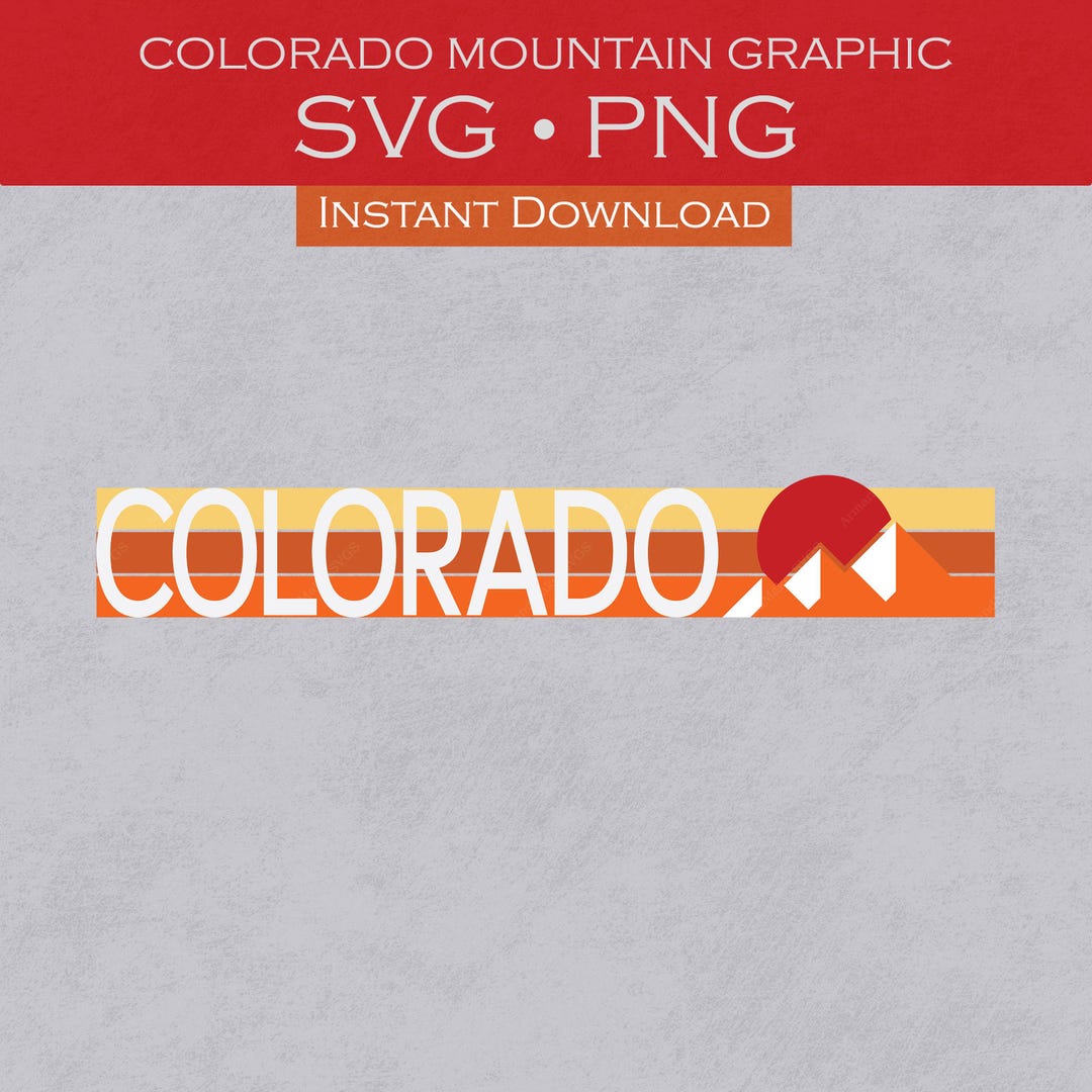 Colorado SVG, Retro Colorado Mountain Svg, Colorado Sunset SVG ...