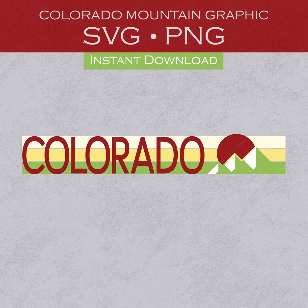 Colorado SVG, Retro Colorado Mountain Svg, Colorado Sunset SVG ...