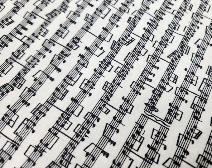 Sheet Music Fabric, Cotton Sheet Music, Music Note Fabric, Musical ...