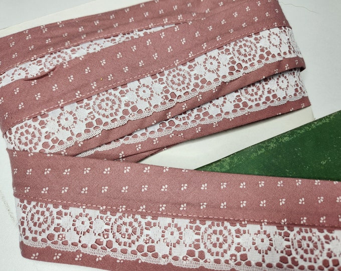 Vintage Lace, 10yards Vintage Lace, Pink Floral Cotton Lace, Cotton ...