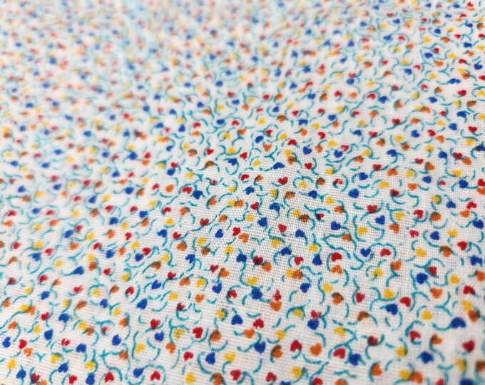 Small Heart Fabric, Tiny Heart Fabric, Rainbow Heart Fabric, Heart ...