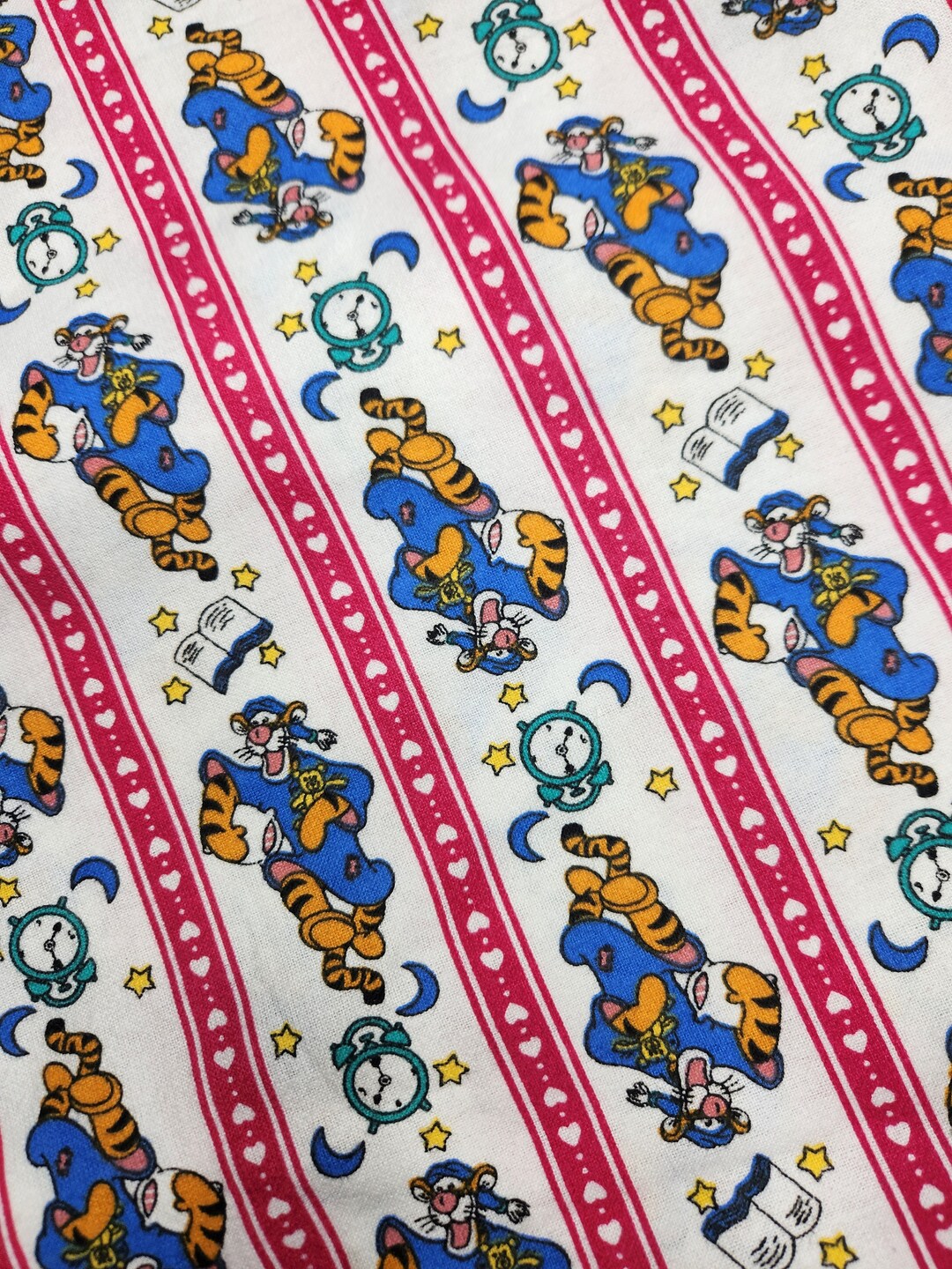Whine the Pooh Fabric, Disney Tigger Fabric, Disney Fabric, Stripped ...