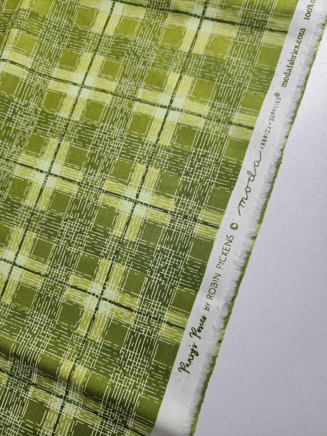 Green Stripped Cotton Fabric, Cotton Fabric, Green Quilting Cotton ...