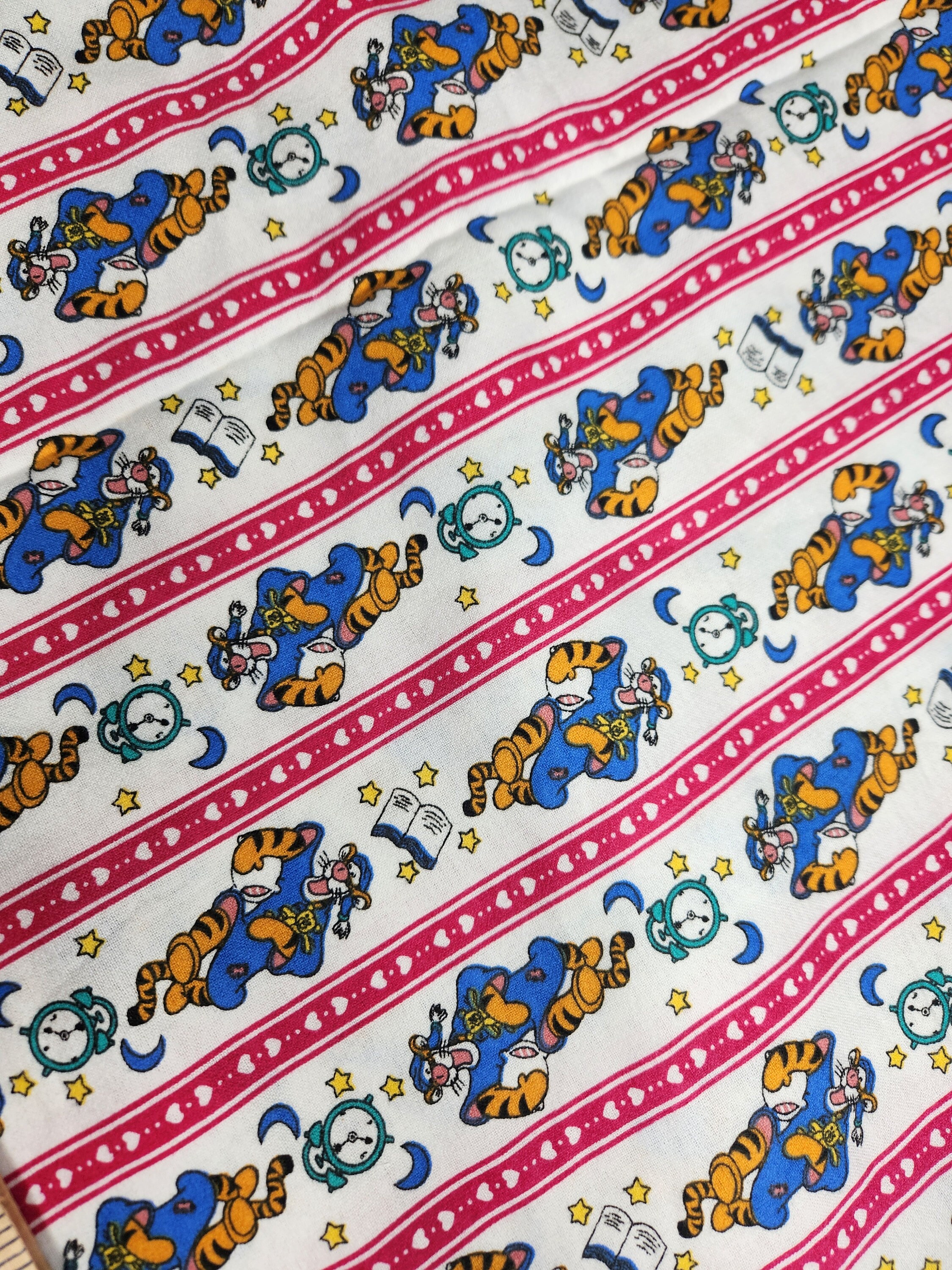 Whine the Pooh Fabric, Disney Tigger Fabric, Disney Fabric, Stripped ...