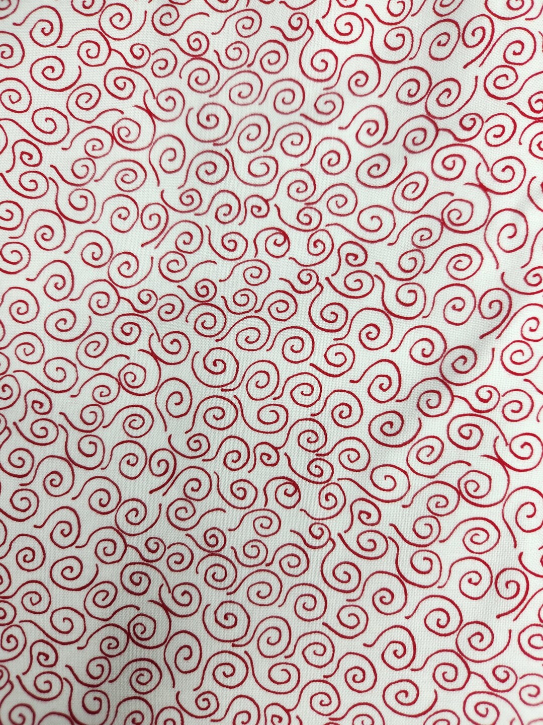 Red Calico Fabric, Red Cotton Fabric, Red Quilting Fabric, Red Swirl ...