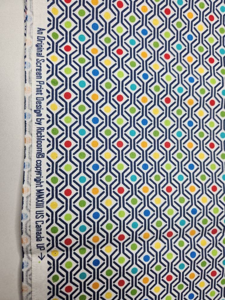 1.5yds, Shape Cotton Fabric, Rubik's Cube Fabric, Geometric Cotton ...