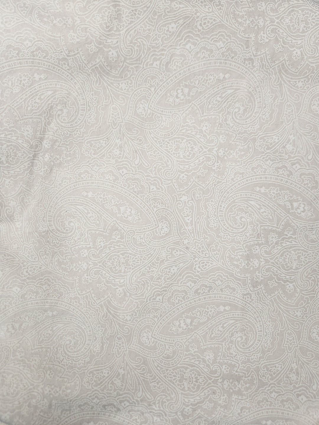 Neutral Floral Fabric, Vintage Floral Fabric, Paisley Floral Fabric ...