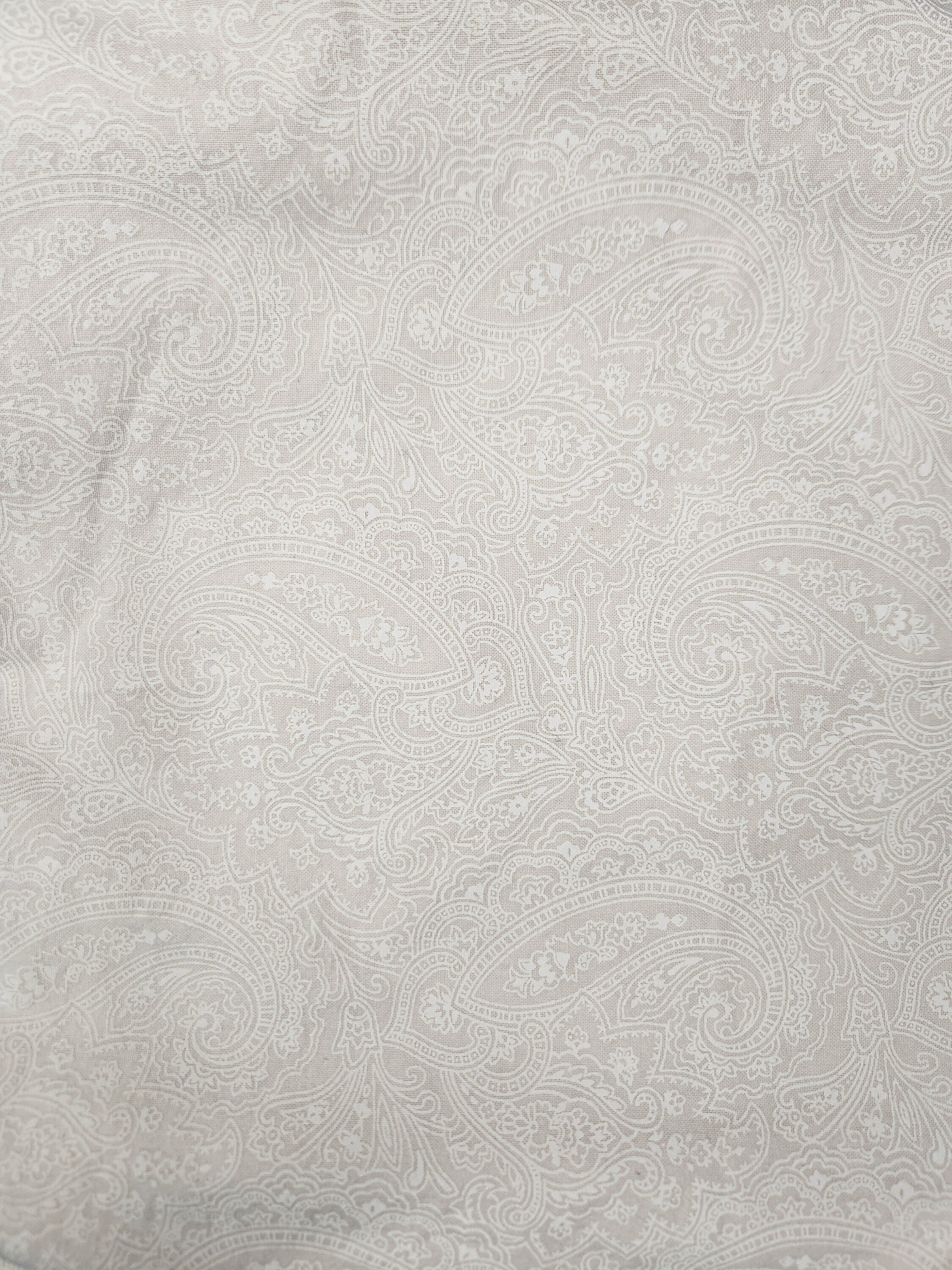 Neutral Floral Fabric, Vintage Floral Fabric, Paisley Floral Fabric ...