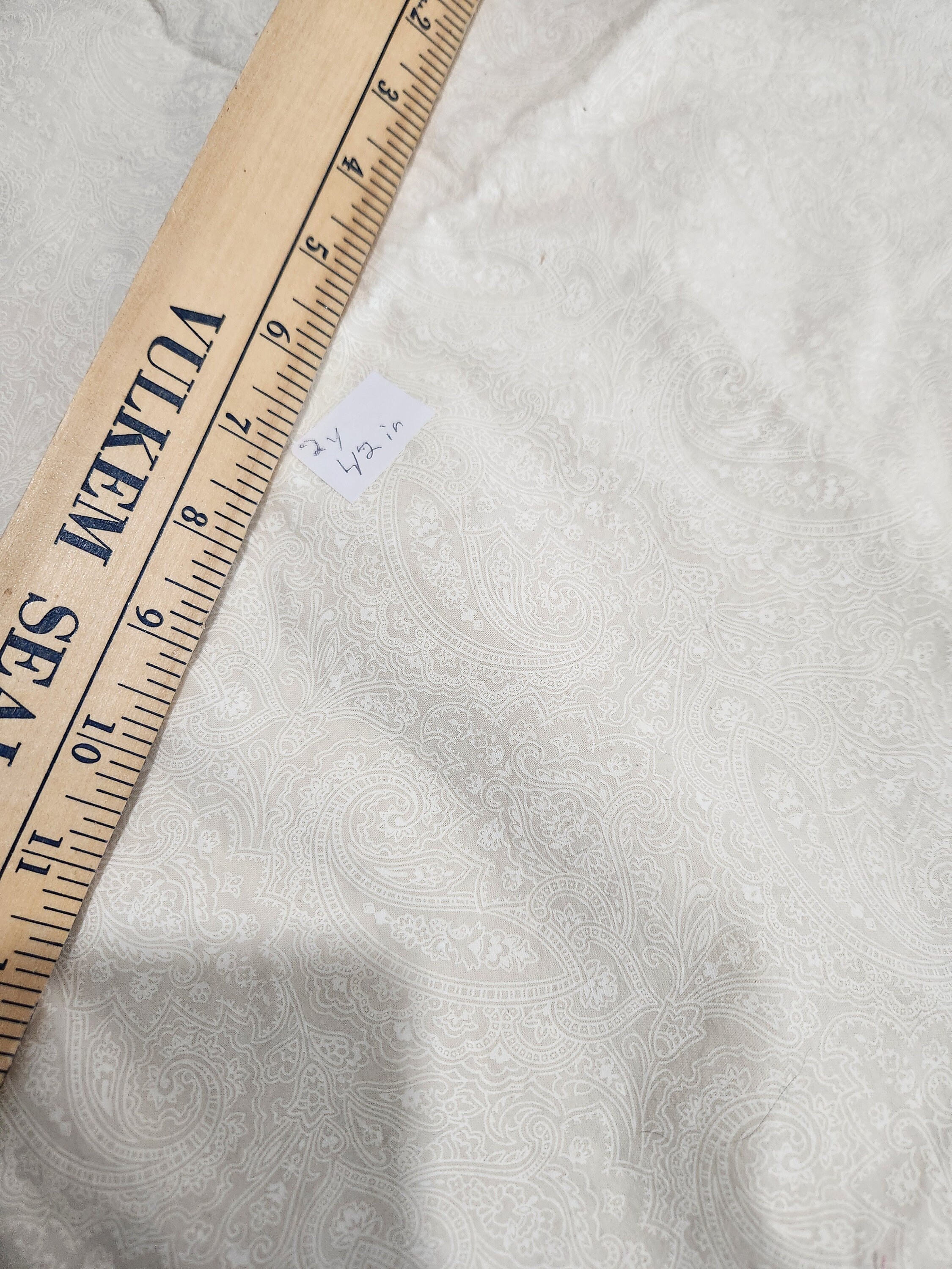 Neutral Floral Fabric, Vintage Floral Fabric, Paisley Floral Fabric ...