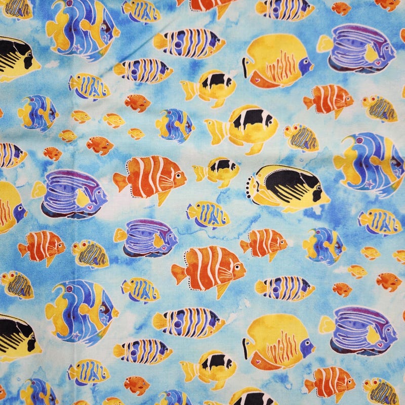 Tropical Fish Fabric - Etsy