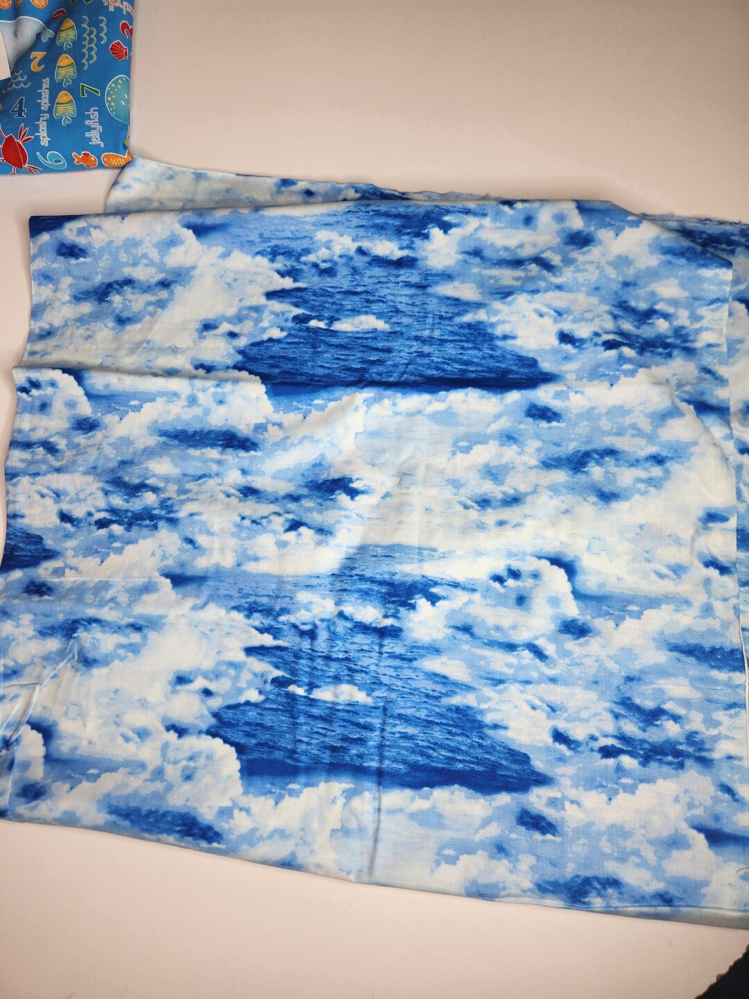 Blue Sky Cotton Fabric, Blue Ocean Fabric, Blue Cloud Fabric, Cotton ...