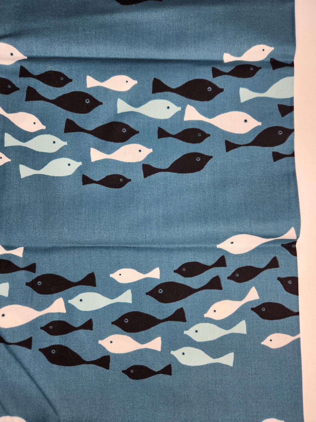 Blue Cotton Fish Fabric, Blue Quilting Fish Fabric, Blue Fish Fabric ...