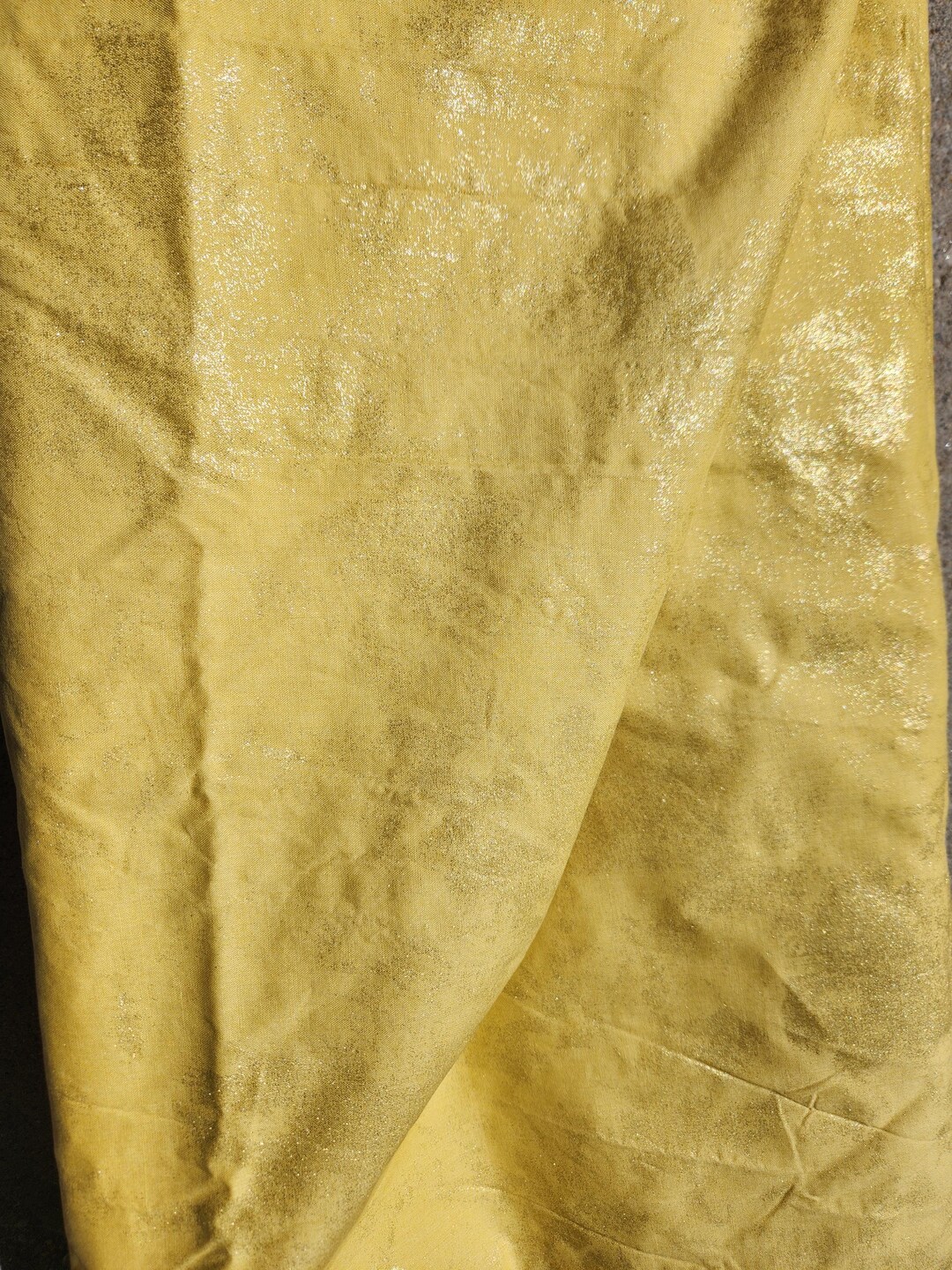 Mustard Yellow Shimmer Fabric, Yellow Gold Fabric, Yellow Shimmer ...
