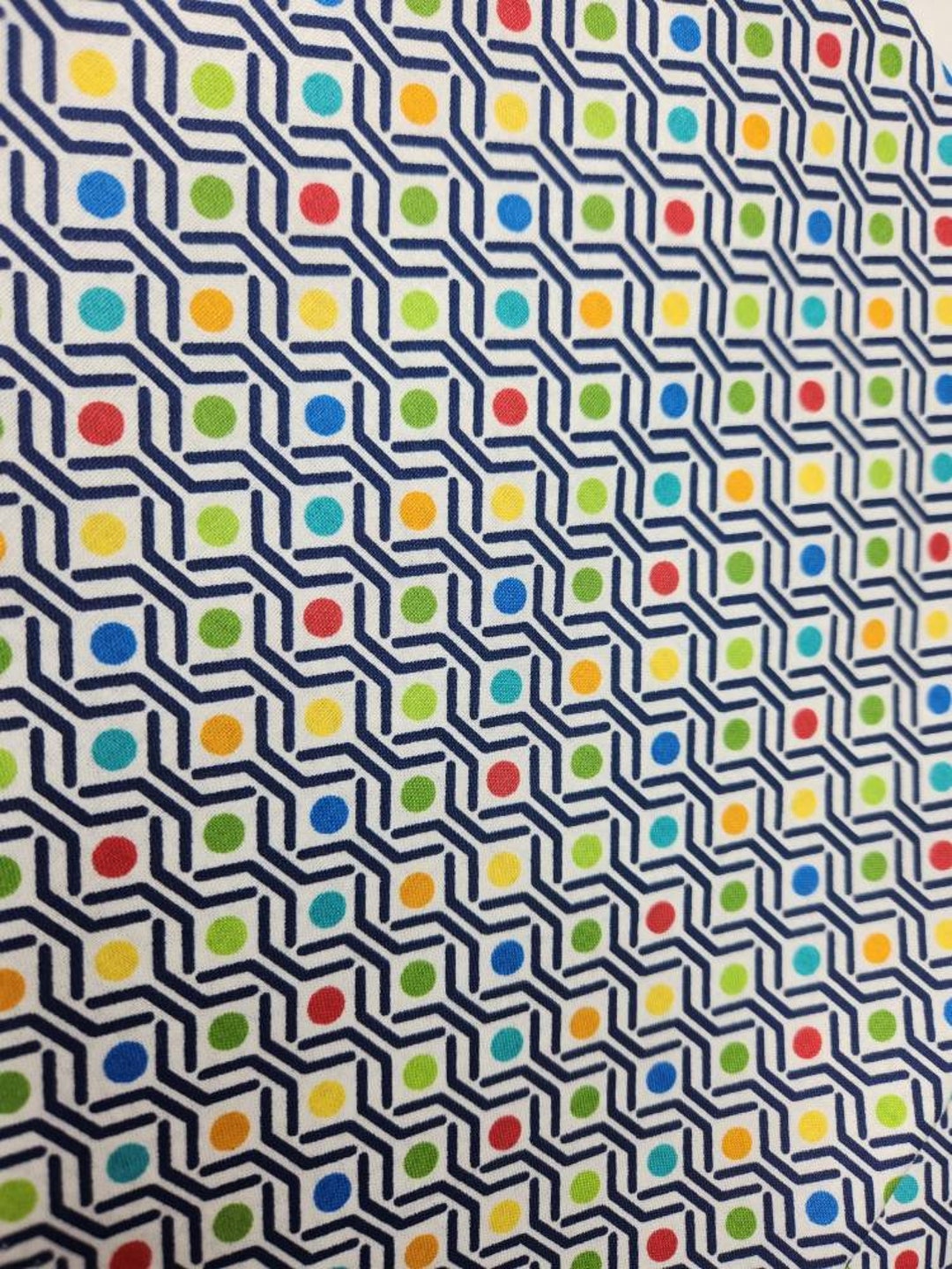 1.5yds, Shape Cotton Fabric, Rubik's Cube Fabric, Geometric Cotton ...