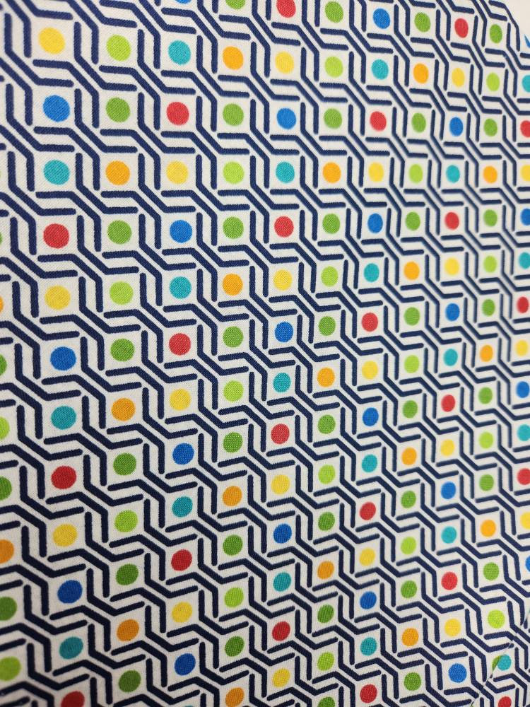 1.5yds, Shape Cotton Fabric, Rubik's Cube Fabric, Geometric Cotton ...